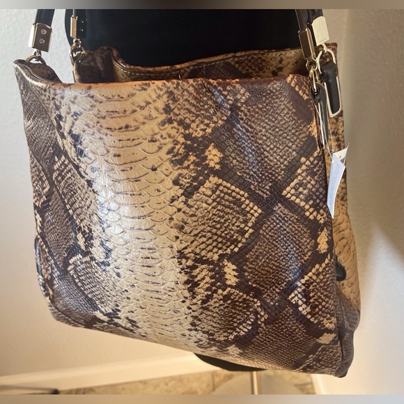 Coach | Bags | Nwt Coach Snake Phoebe Embossed Leather Shoulder Tote ...